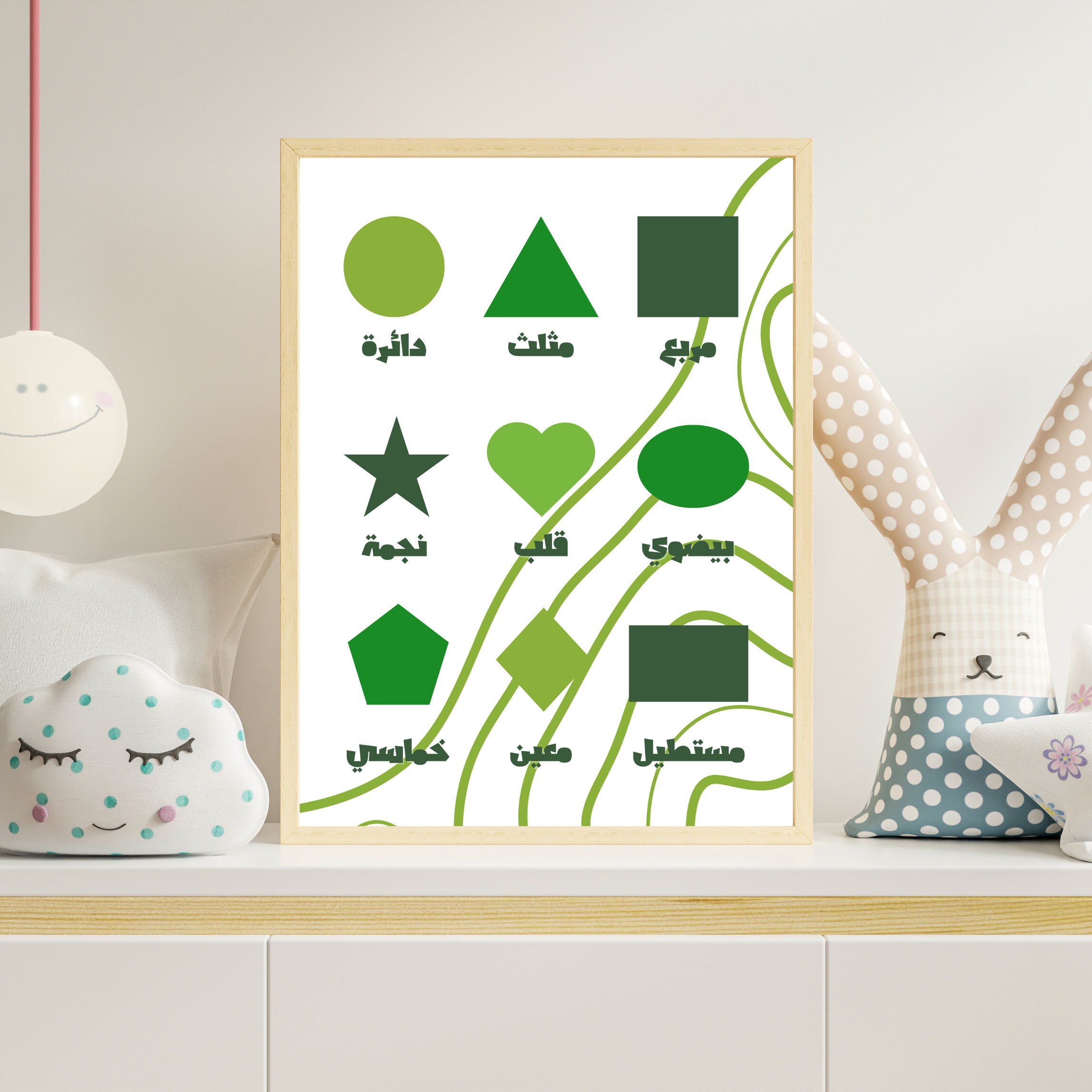 Set of 9 Arabic Educational Prints Montessori Arabic Classroom Posters ...