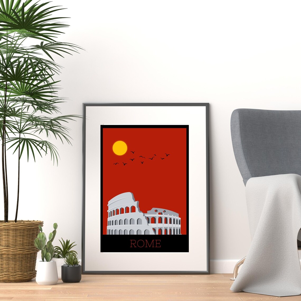 Rome Poster Art Print Rome City Wall Art Digital Art Poster - Etsy