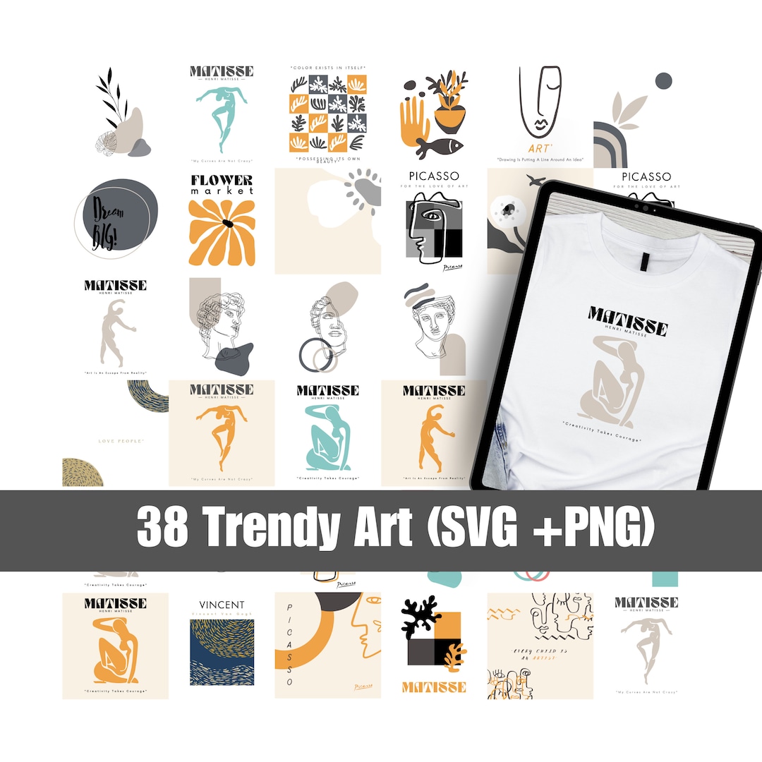 Trendy Art SVG Bundle Sublimation Designs, Abstract Svg, Boho Svg ...