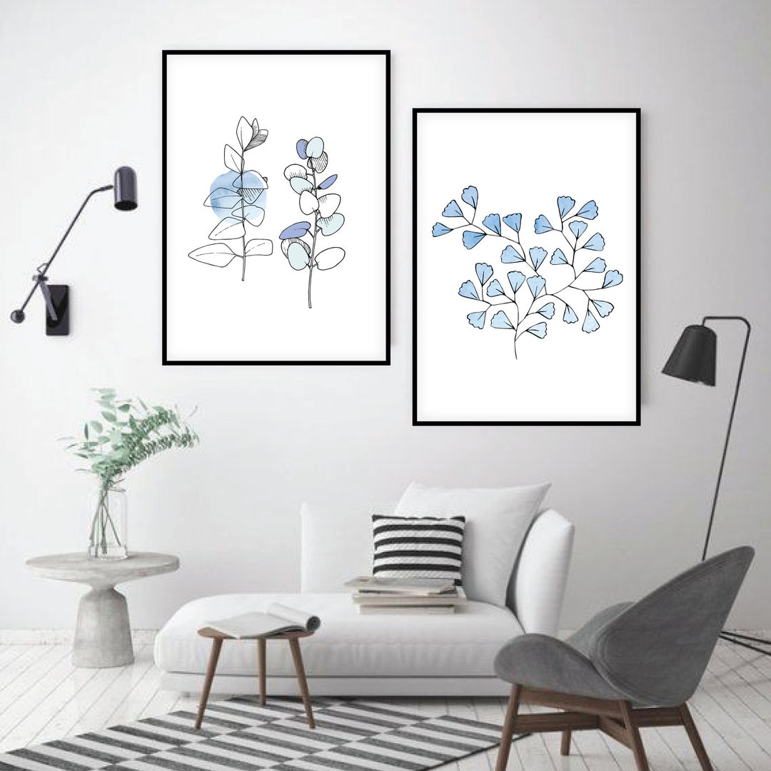 Flower Printable Art Home Decor Instant Download Set of - Etsy