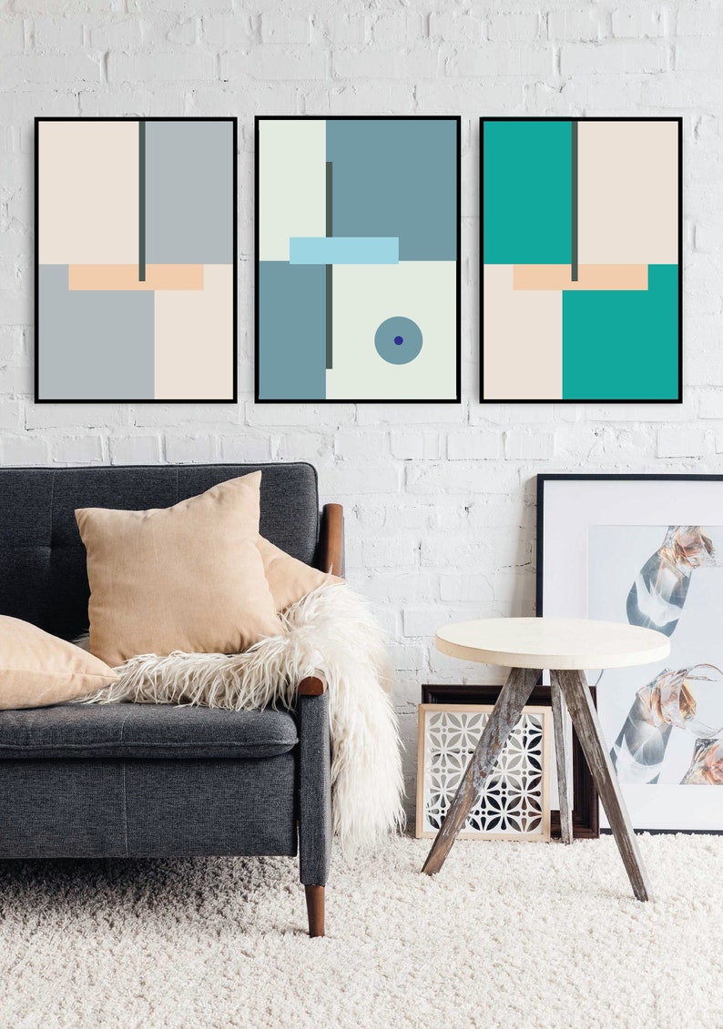 Printable Art Home Decor Instant Download Set of 3 Home Decor Abstract ...