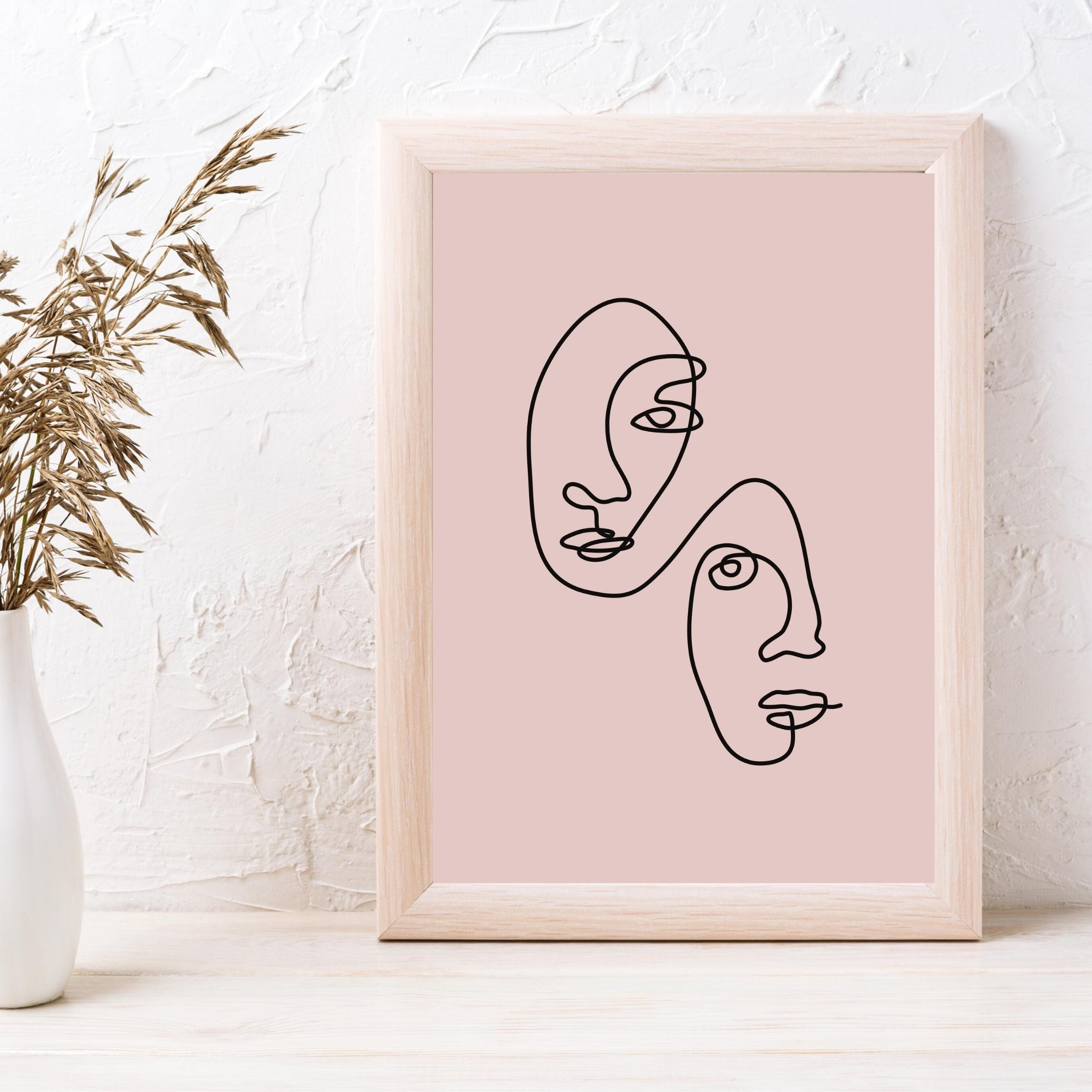 Minimal Line Art Set of 12 Minimal Digital Art Wall Art - Etsy