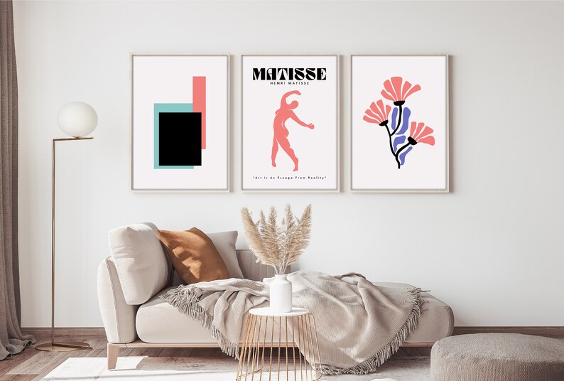 Eclectic Gallery Set, 24 Trendy Art Prints, Colorful Energy Poster ...