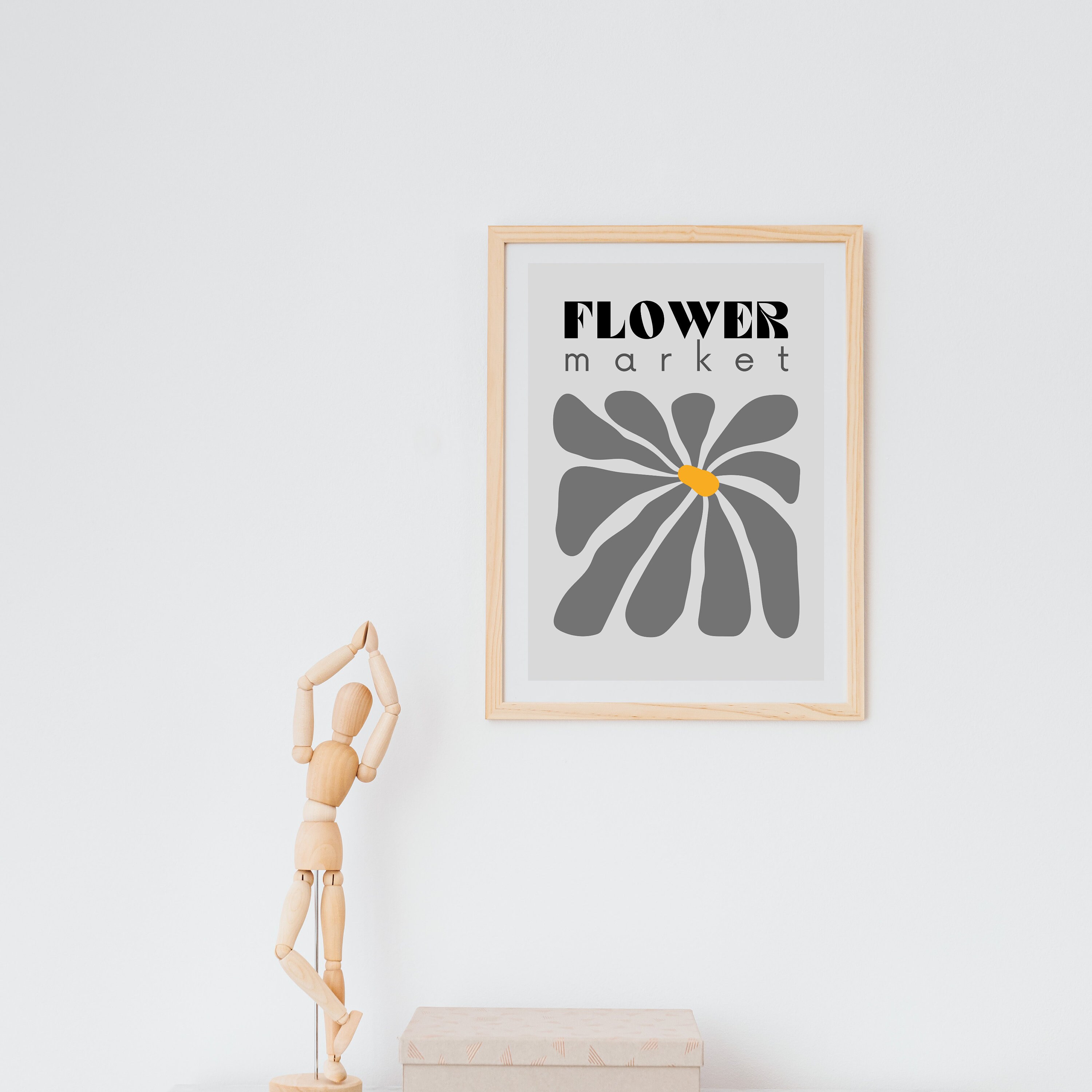 2 Minimal Flower Poster Trendy Art Prints Flower Decor - Etsy