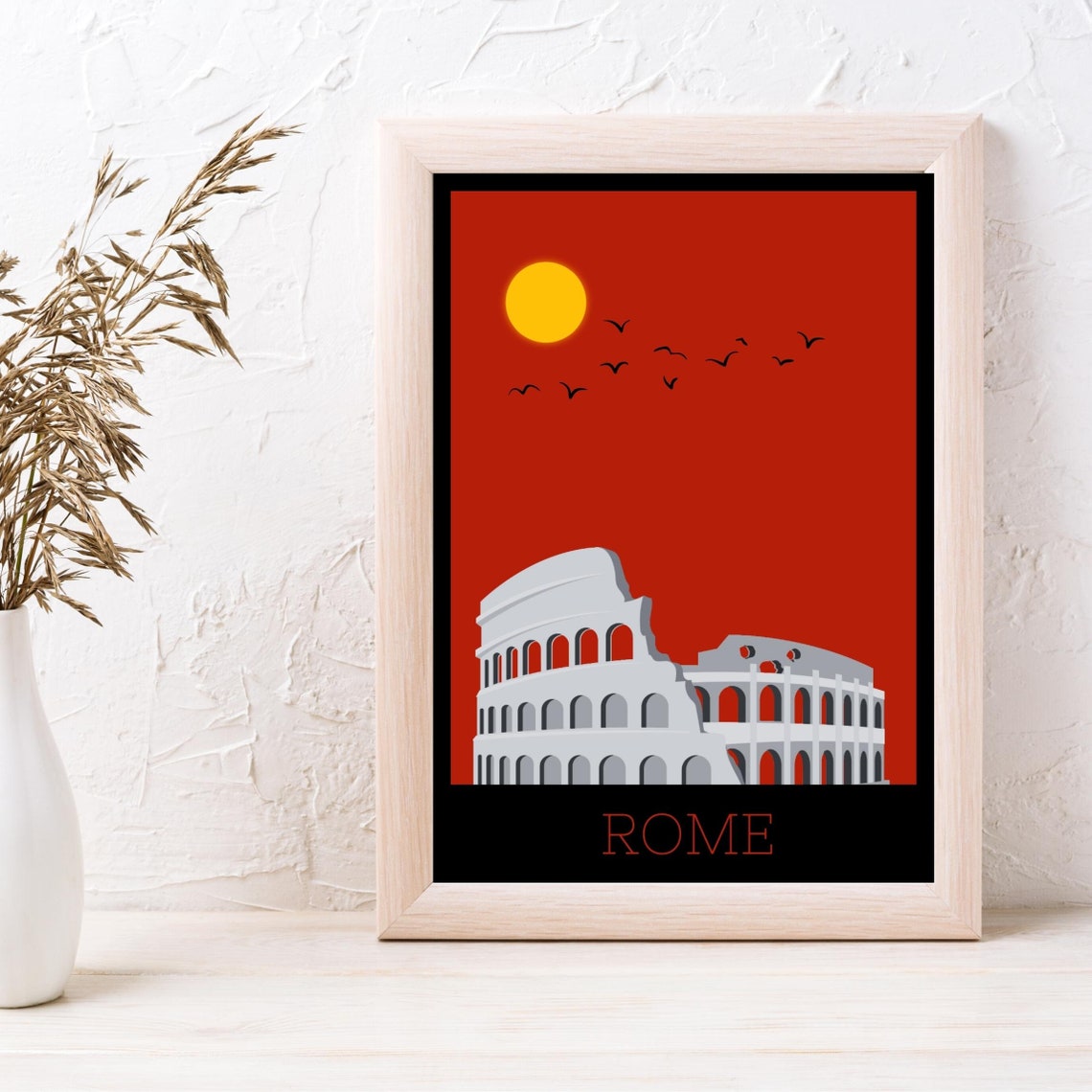 Rome Poster Art Print Rome City Wall Art Digital Art Poster - Etsy