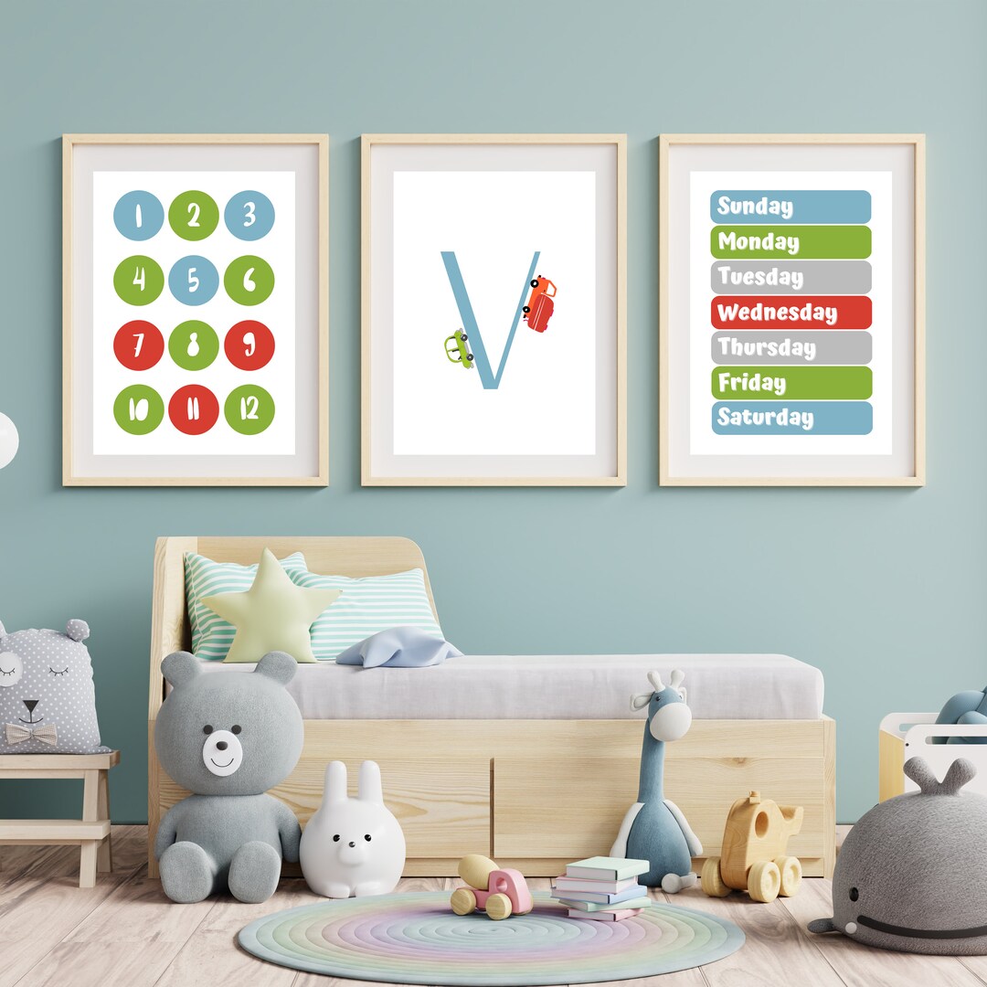 Alphabet 26 Letters, Digital Kids Initial Letter, Days of the Week ...