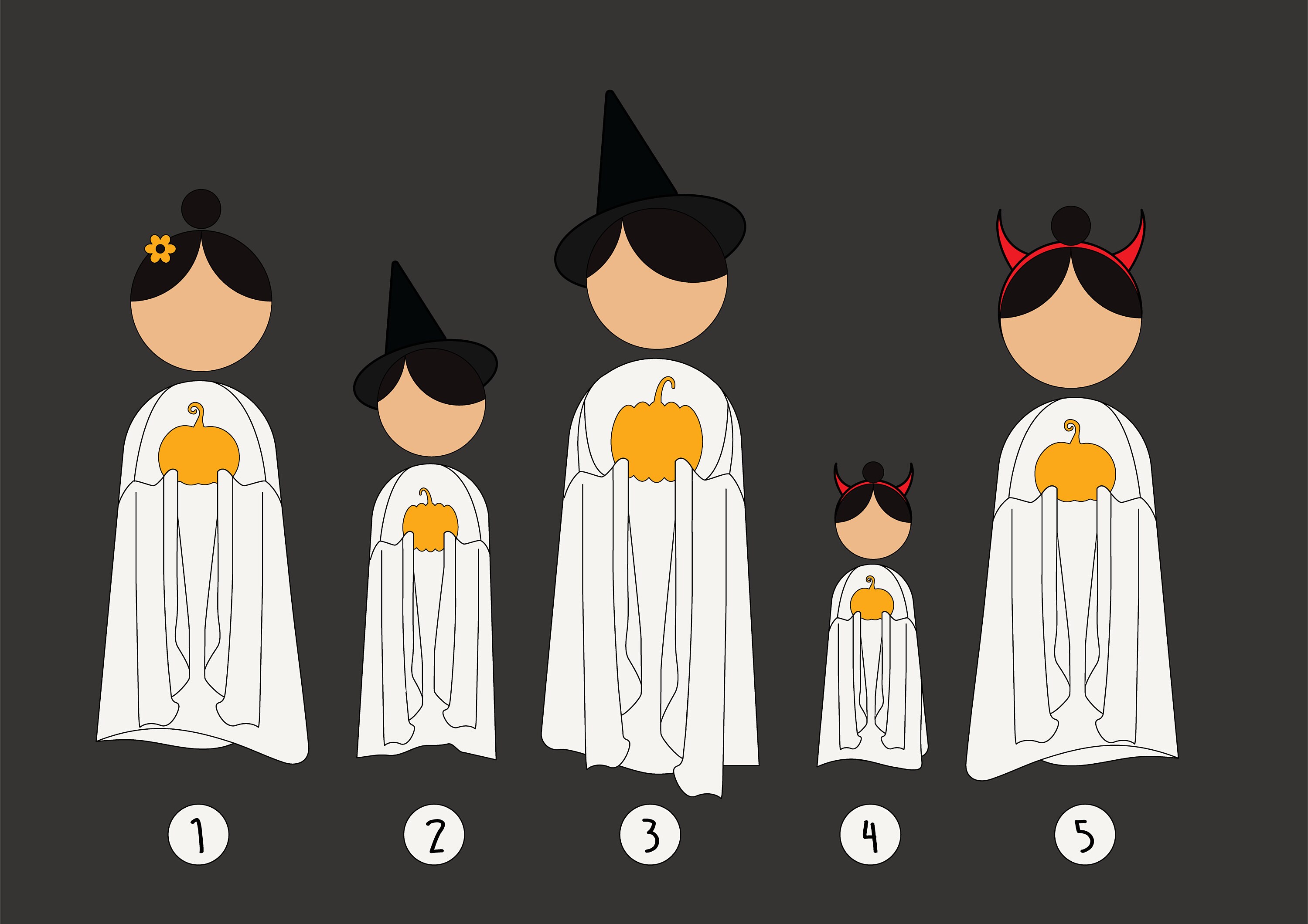 Custom Halloween Ghost Family Portrait Printable Personalized High ...