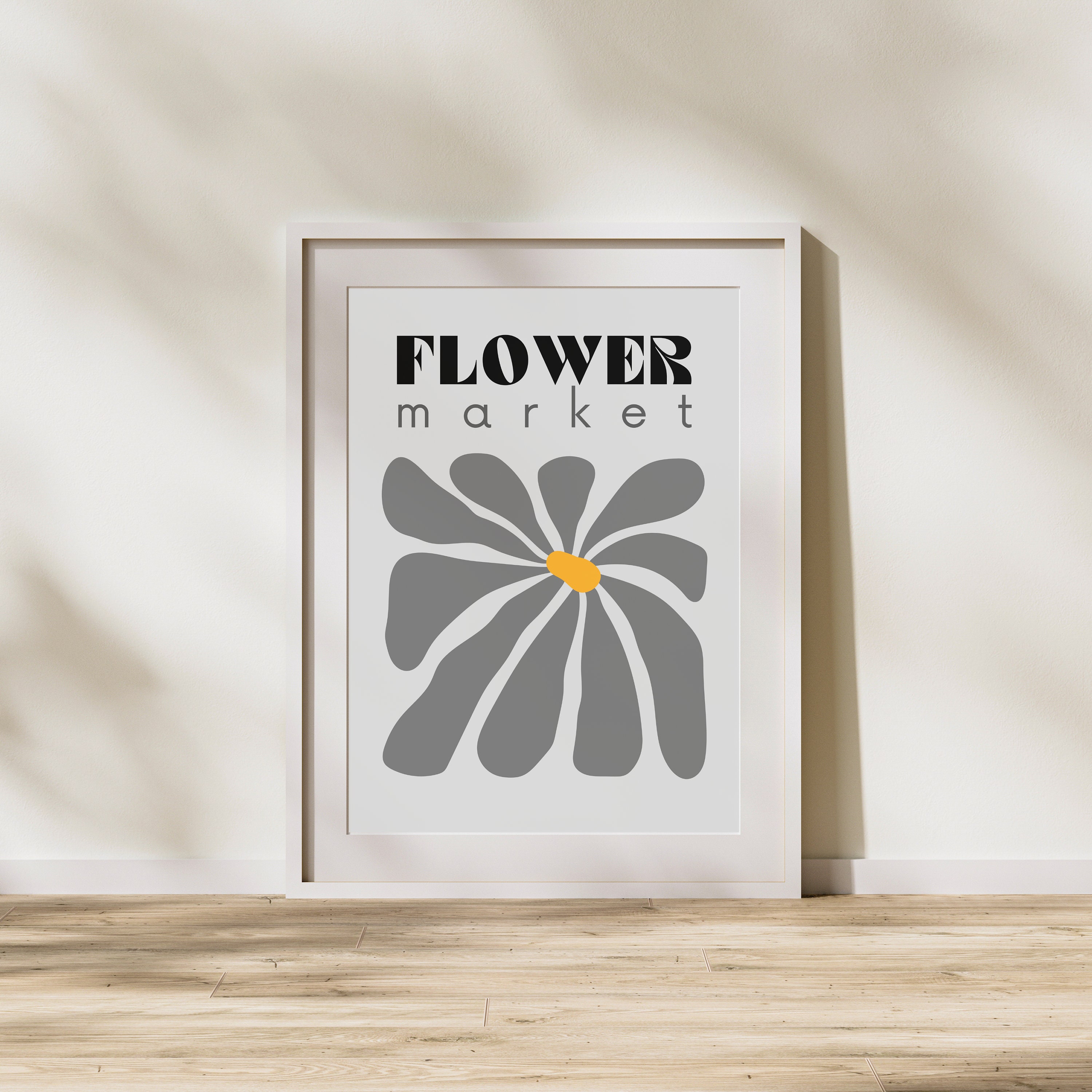 2 Minimal Flower Poster Trendy Art Prints Flower Decor - Etsy