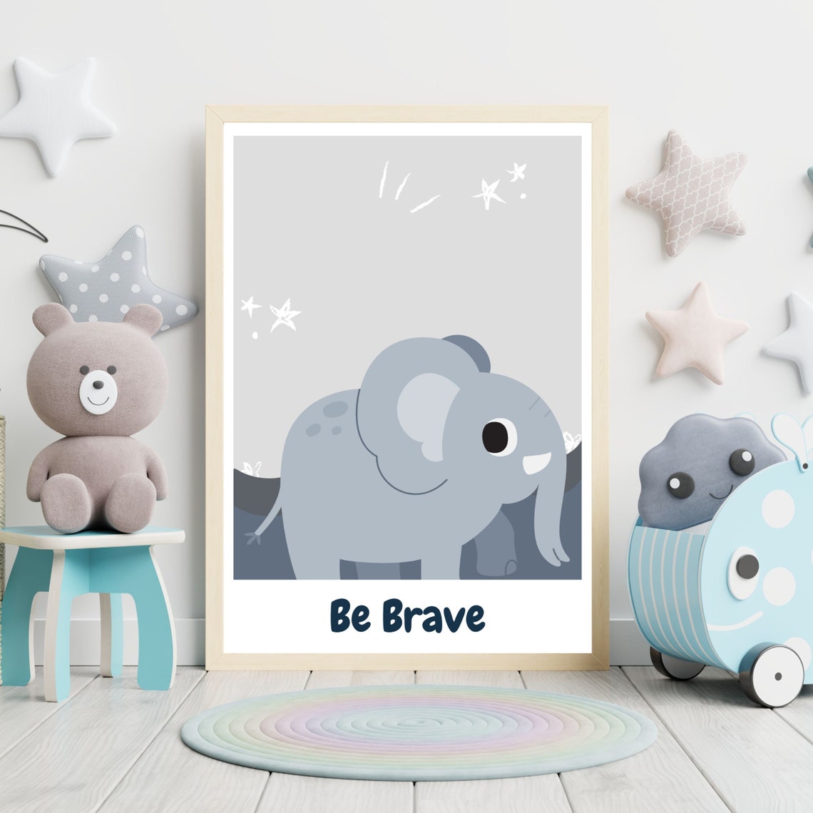 Digital Download, Printable Set of 5 Animal Nursery Wall Art Prints ...
