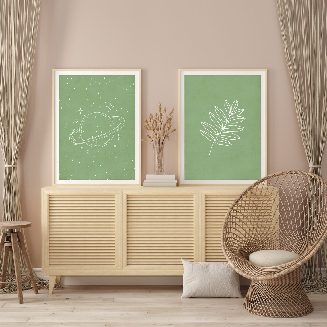 Printable Art Home Decor Instant Download Set of 3 Boho Art Minimalist ...