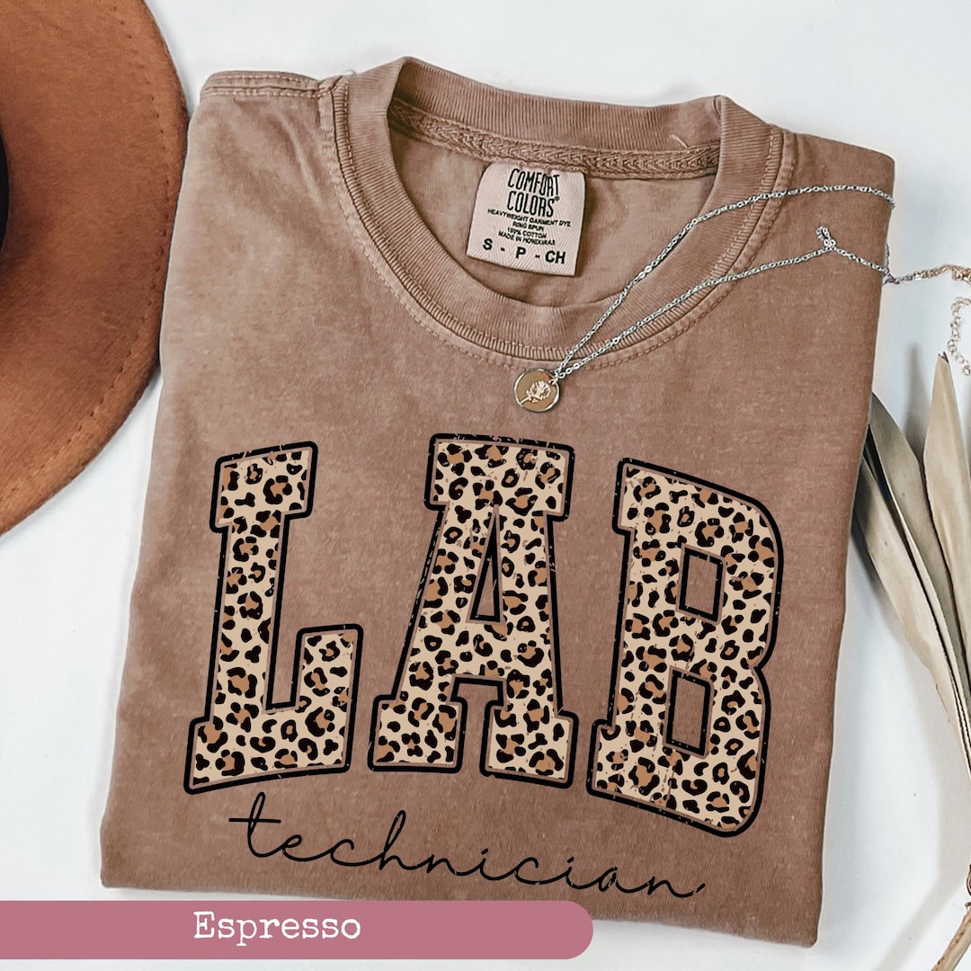 Comfort Colors®, Leopard Lab Technician Shirt, Medical Lab Science ...