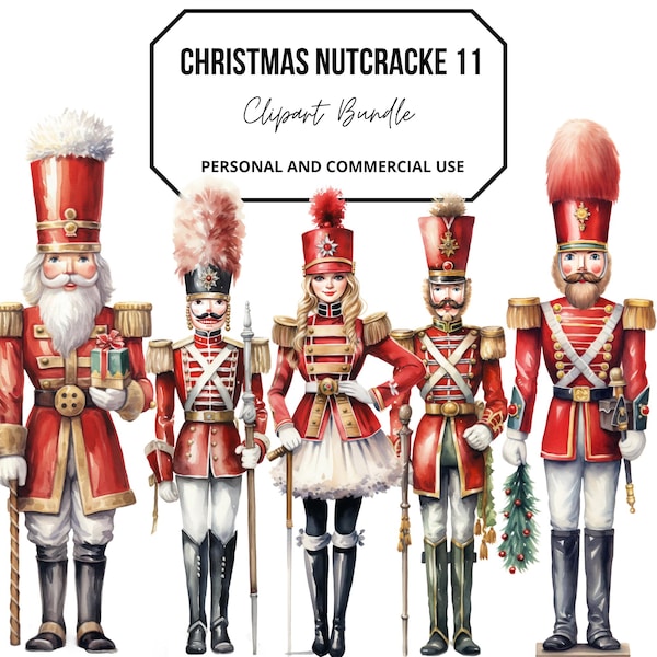 Watercolor Clip Art Nutcracker - Etsy