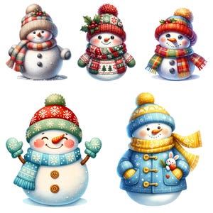 Snowman Bundle Clipart Snowman Clipart Christmas Clipart Winter Clipart ...
