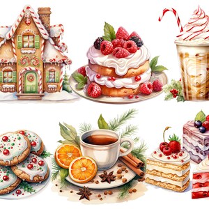 Christmas Clipart, Christmas Desserts Clipart Bundle, Holiday Sweets ...