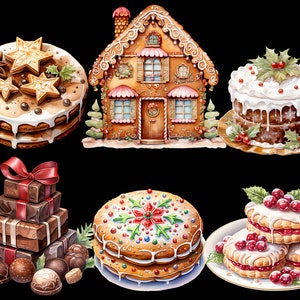 Christmas Clipart, Christmas Desserts Clipart Bundle, Holiday Sweets ...