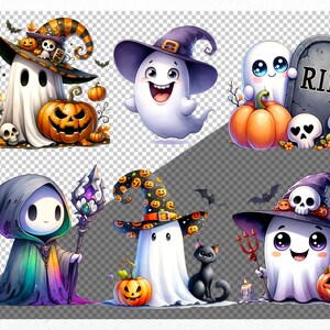 Ghost Bundle Clipart, Ghost Clipart, Halloween Clipart, Halloween ...