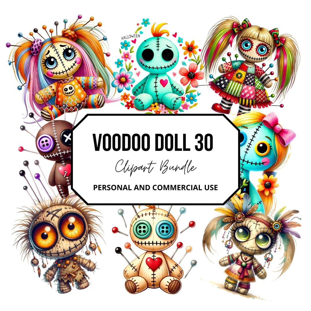 Voodoo Doll Clipart, Halloween Clipart, Doll Clipart, Autumn Clipart ...