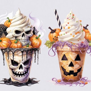 Halloween Ice Cream Milkshake Clip Art, Halloween Clip Art, Milkshake ...