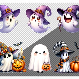 Ghost Bundle Clipart, Ghost Clipart, Halloween Clipart, Halloween ...