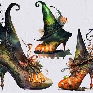 Halloween Witch Shoe Clipart, Witch Shoe Clipart, Halloween Clipart ...