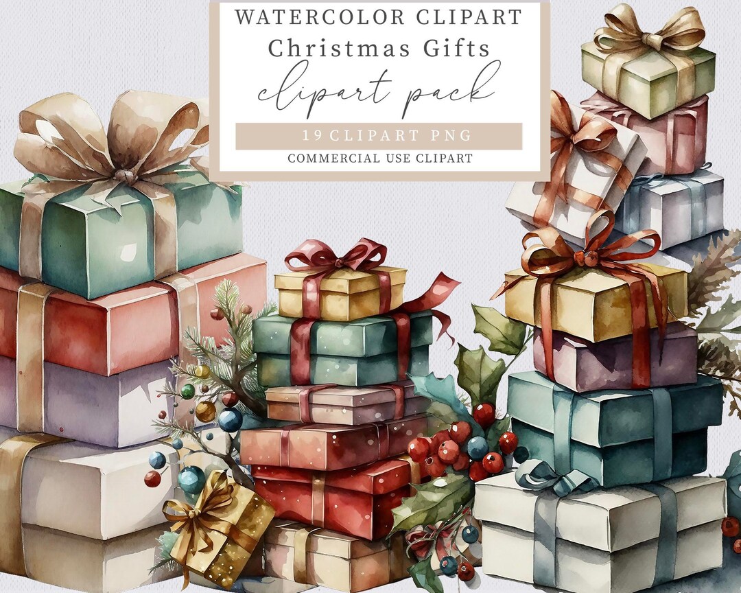 Christmas Gift Clipart Gift Clipart Gift Box Clipart - Etsy