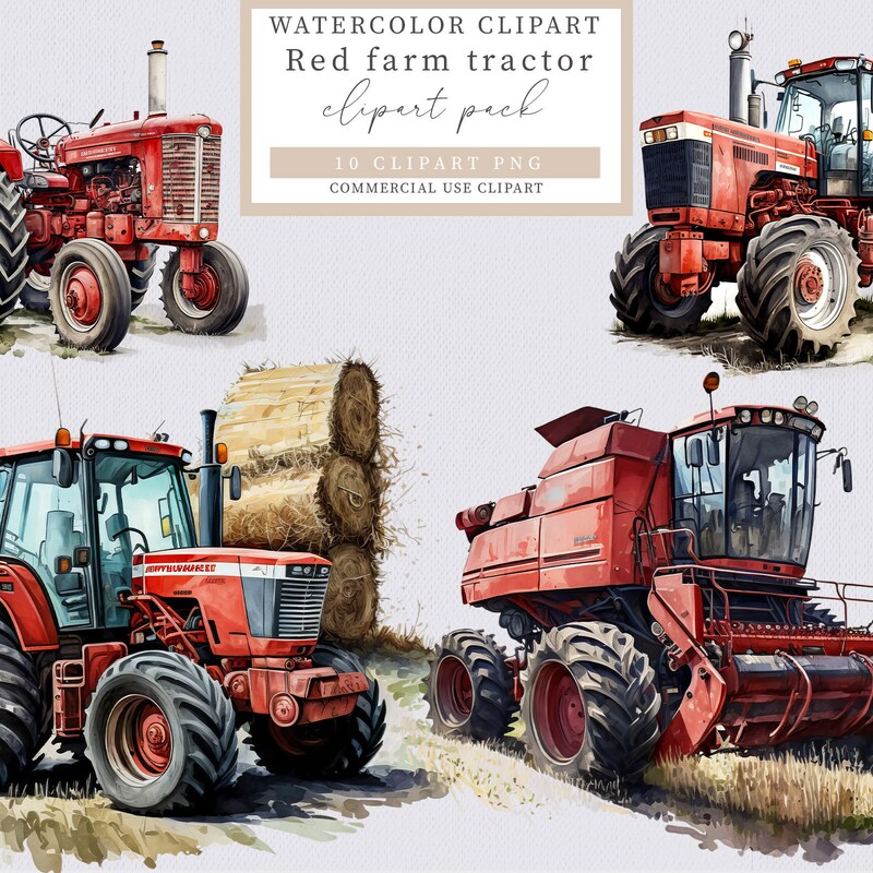 Red Tractor - Etsy