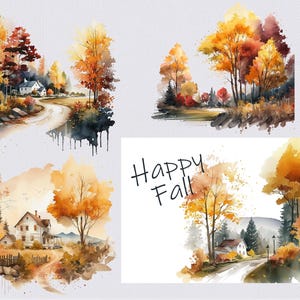 Autumn Scene Clipart, Fall Clipart, Autumn Clipart, Scene Clipart ...