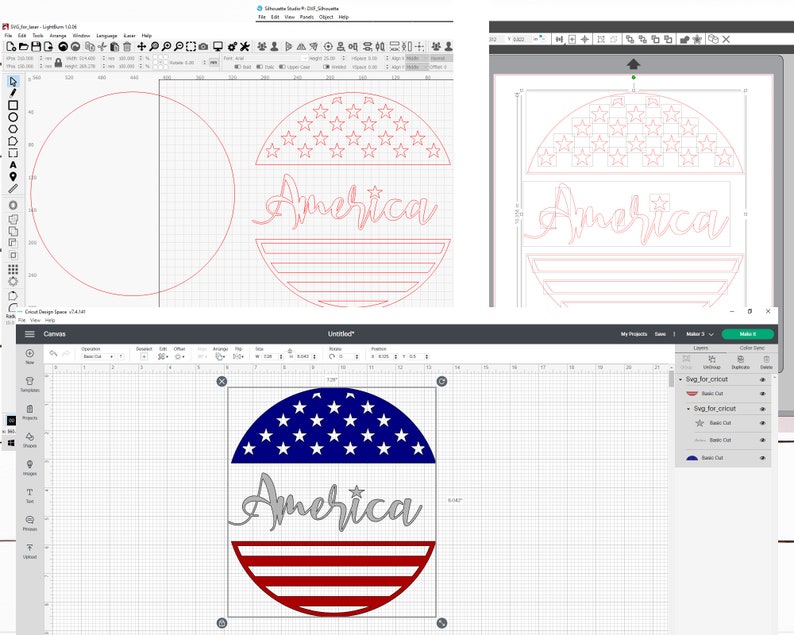 America Laser Cut File Laser Cut File USA Flag 4th July | Etsy UK