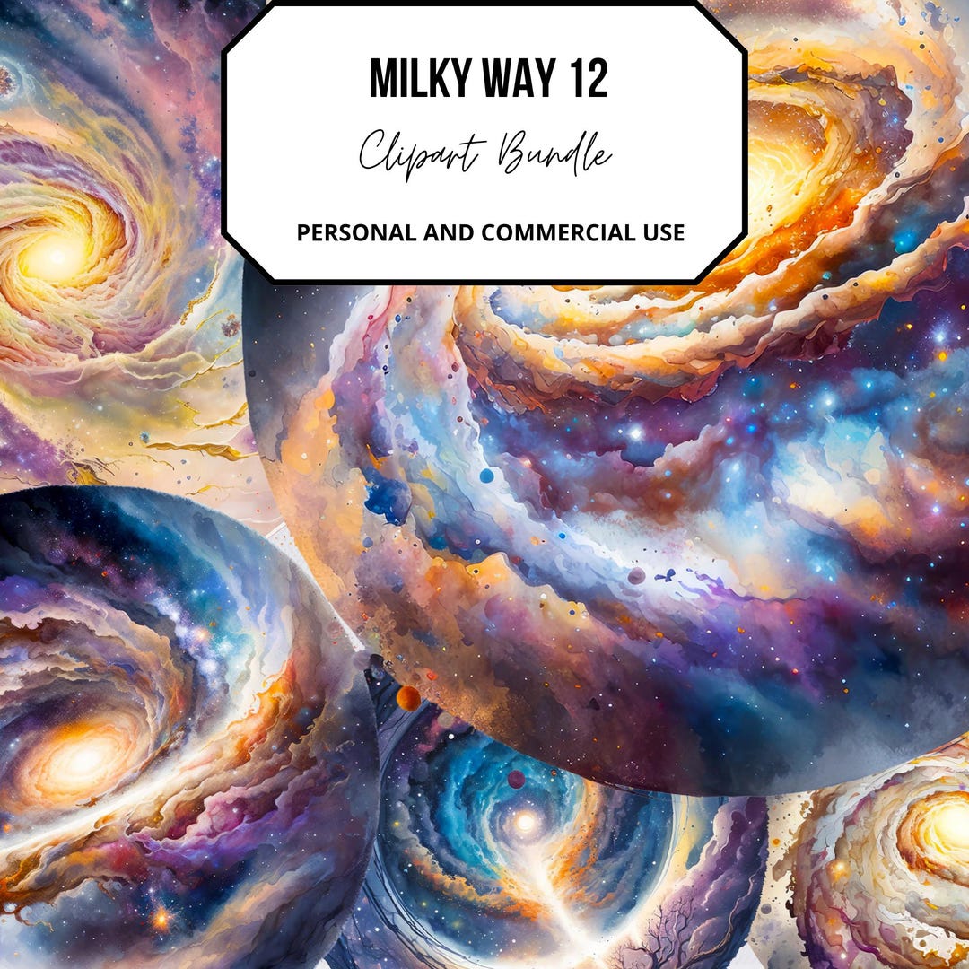 Milky Way Clipart Milky Way Bundle Clipart Sky Clipart Watercolor ...