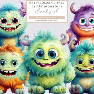 Little Monster Clipart, Monster Clipart, Cute Monster Clipart, Kids ...