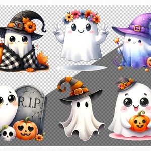 Ghost Bundle Clipart, Ghost Clipart, Halloween Clipart, Halloween ...