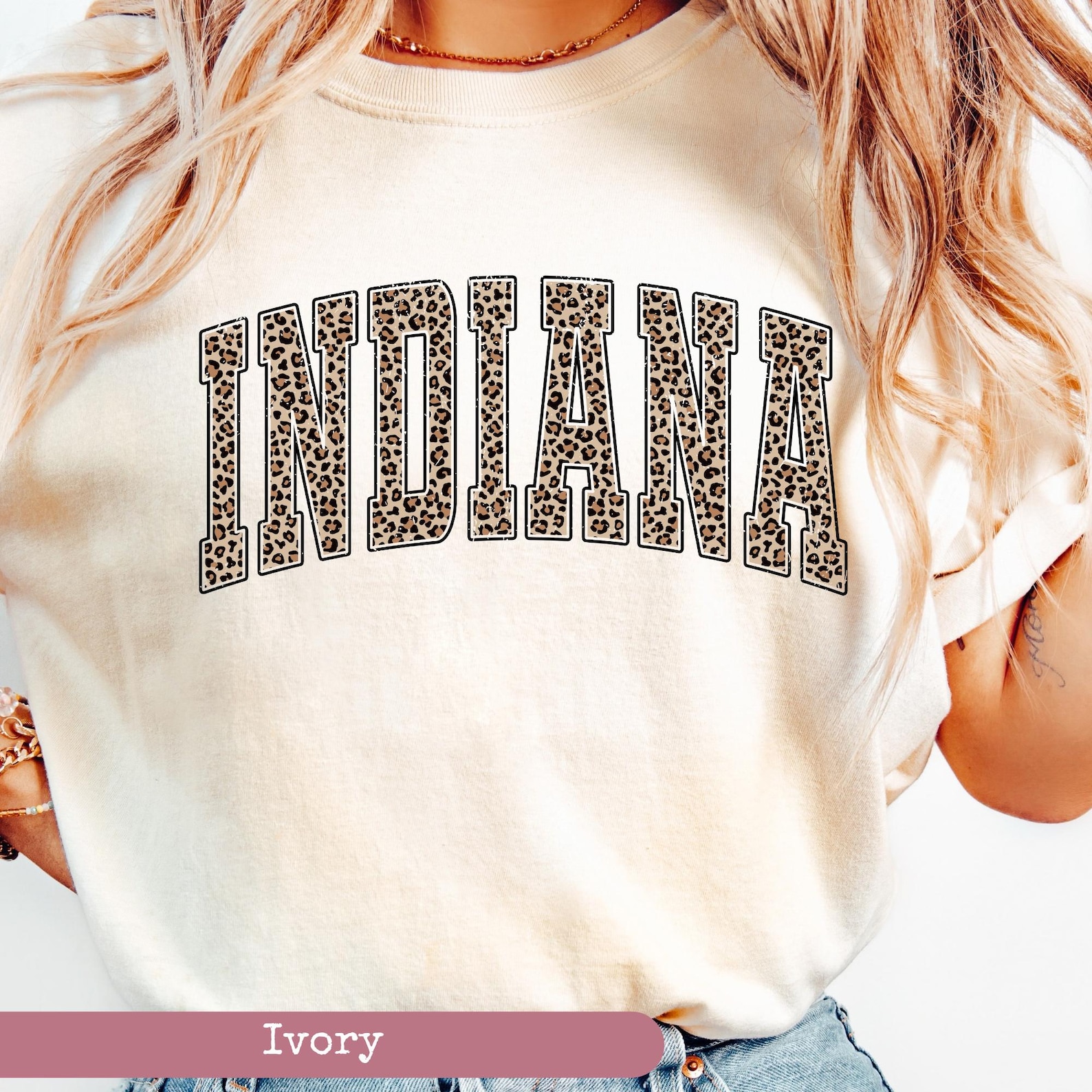 Comfort Colors® Leopard Indiana Shirt, Indiana Shirt, Indiana Sports ...