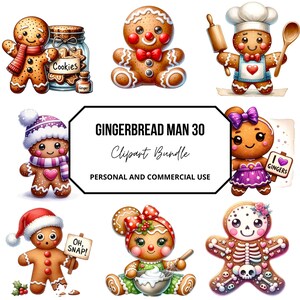Watercolor Gingerbread Girl Clipart, Gingerbread Clipart, Christmas ...
