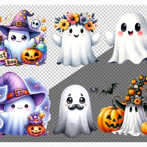 Ghost Bundle Clipart, Ghost Clipart, Halloween Clipart, Halloween ...