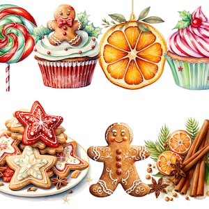 Christmas Clipart, Christmas Desserts Clipart Bundle, Holiday Sweets ...