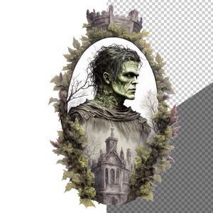 Frankenstein Clipart Bundle Spooky Halloween Clipart Monster Halloween ...