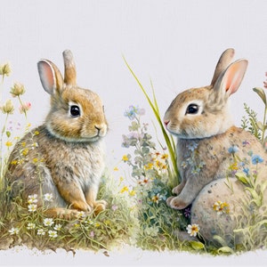 Bunny Clipart, Spring Clipart, Easter Clipart, Animals Clipart, Forest ...