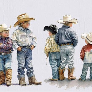 Cowboy Clipart, Little Cowboy Clipart, Cowgirl Clipart, Western Cowboy ...