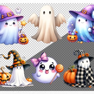 Ghost Bundle Clipart, Ghost Clipart, Halloween Clipart, Halloween ...