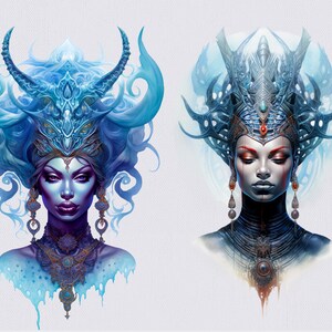 Djinn Clipart, African Queen Djinn Clipart,fantasy Clipart, Magic ...