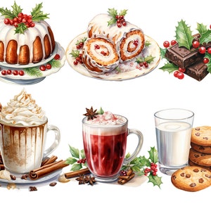 Christmas Clipart, Christmas Desserts Clipart Bundle, Holiday Sweets ...