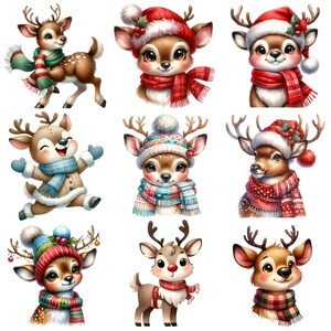 Reindeer Bundle Clipart Reindeer Clipart Christmas Clipart Christmas ...