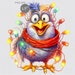 Funny Chicken Clipart, Christmas Clipart, Chicken Tangled up Clipart ...