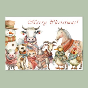 Winter Farm Animals Clip Art, Winter Clip Art, Christmas Clip Art ...