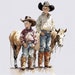 Cowboy Clipart, Little Cowboy Clipart, Cowgirl Clipart, Western Cowboy ...