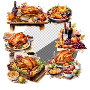 Thanksgiving Food Bundle Clipart Thanksgiving Clipart Autumn Clipart ...