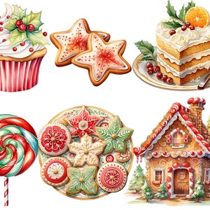 Christmas Clipart, Christmas Desserts Clipart Bundle, Holiday Sweets ...