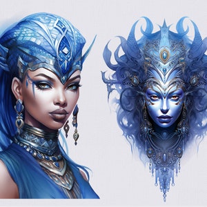 Djinn Clipart, African Queen Djinn Clipart,fantasy Clipart, Magic ...