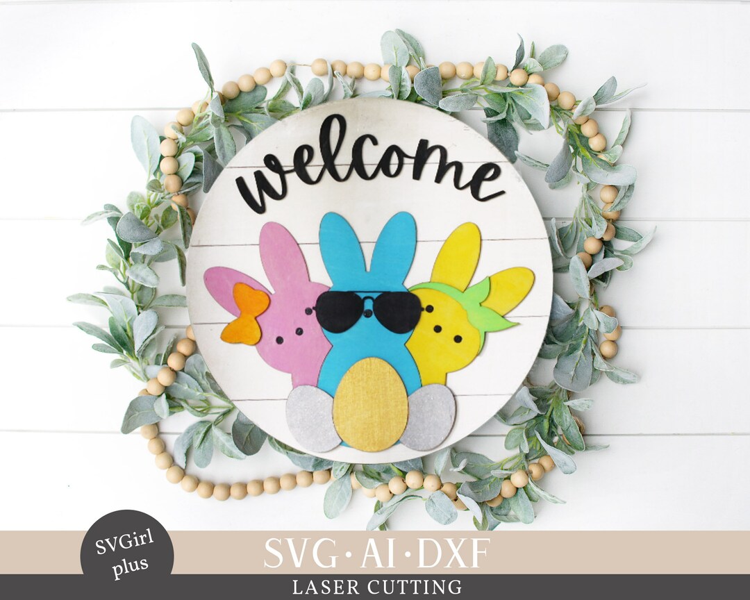 Welcome Peeps SVG, Laser Cutting, Laser Svg, Easter Decor, Easter Laser ...