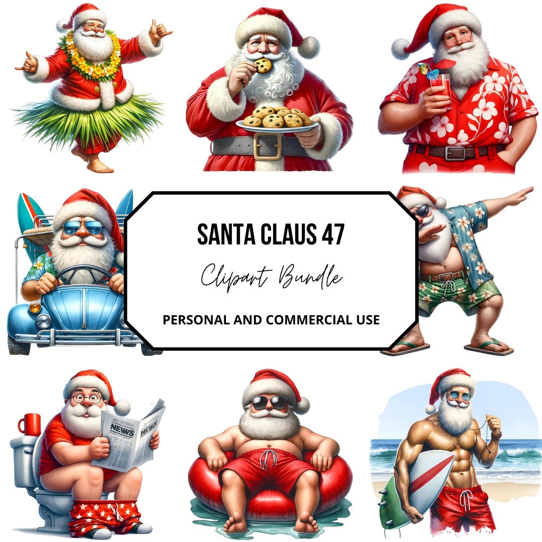 Santa Claus Bundle Clipart Christmas Bundle Clipart Winter Bundle ...